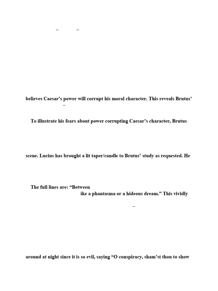 Julius Caesar Act II Scene 1 | PDF | Mark Antony | Julius Caesar