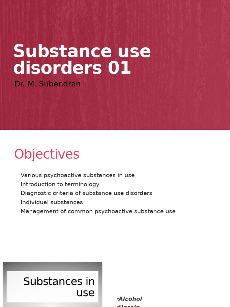 Substance Use Disorders | PDF | Substance Abuse | Benzodiazepine
