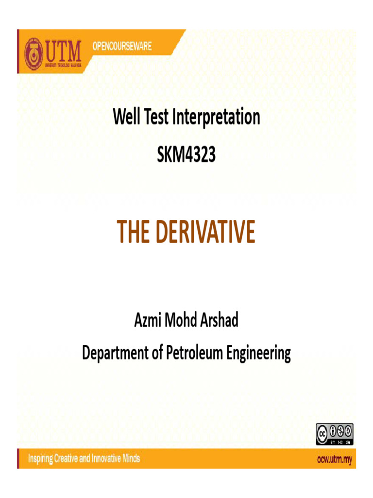 Well Test Pressure Derivative Methods | PDF