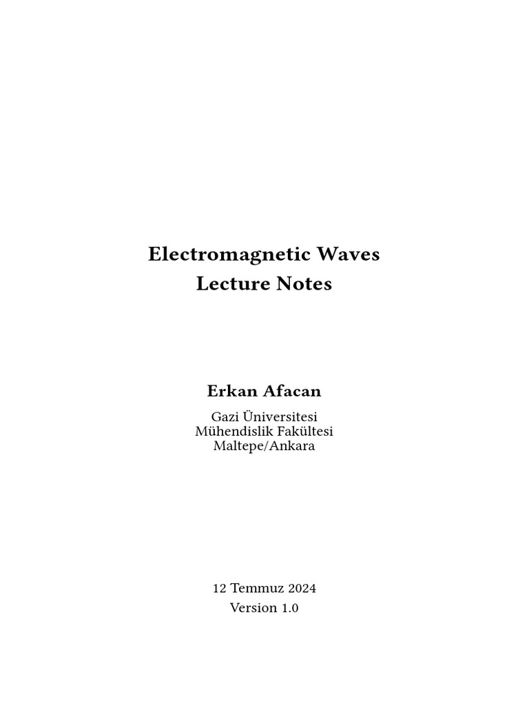 Electromagnetic Waves | PDF | Electromagnetic Induction | Physical ...