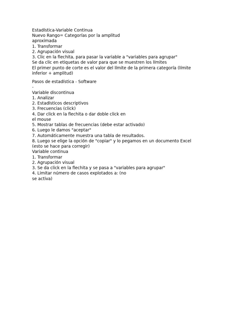 Pasos para Usar El Spss | PDF | Métodos y materiales de enseñanza Pasos para Usar El Spss | PDF | Métodos y materiales de enseñanza