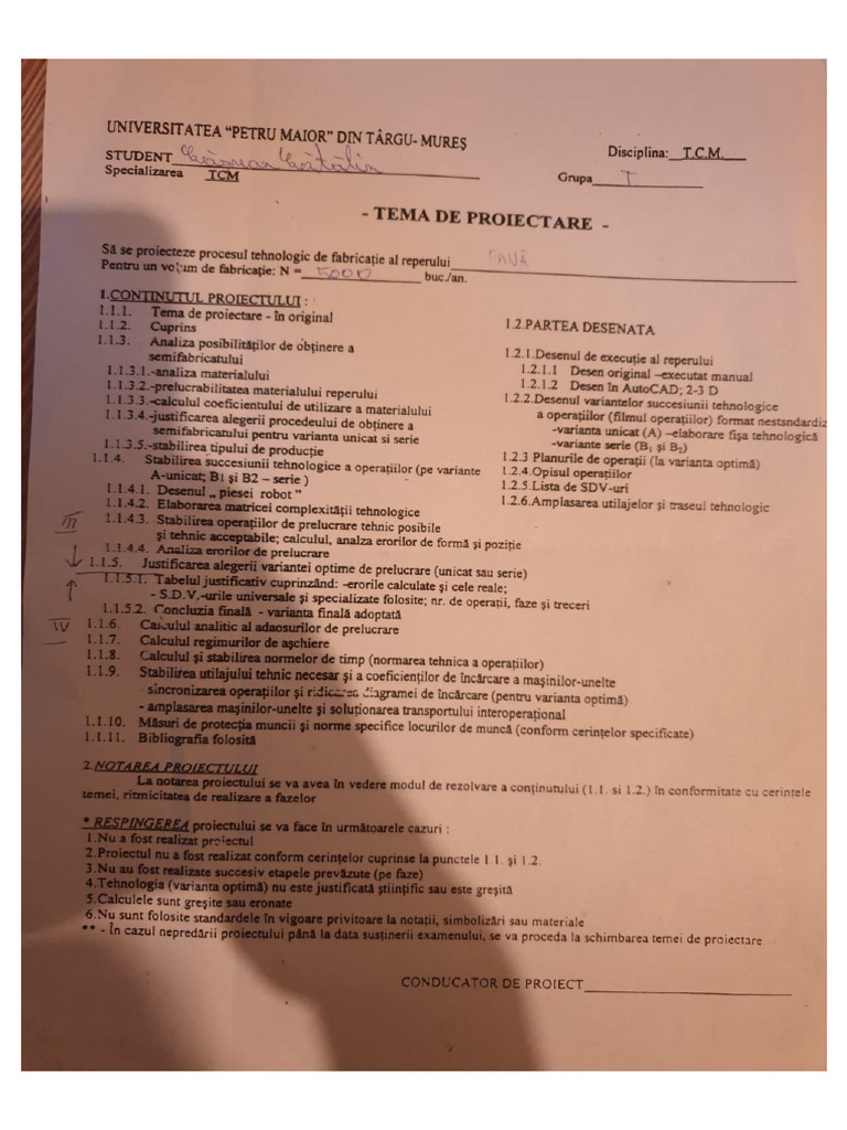 Proiect TCM II - Casvan Catalin | PDF