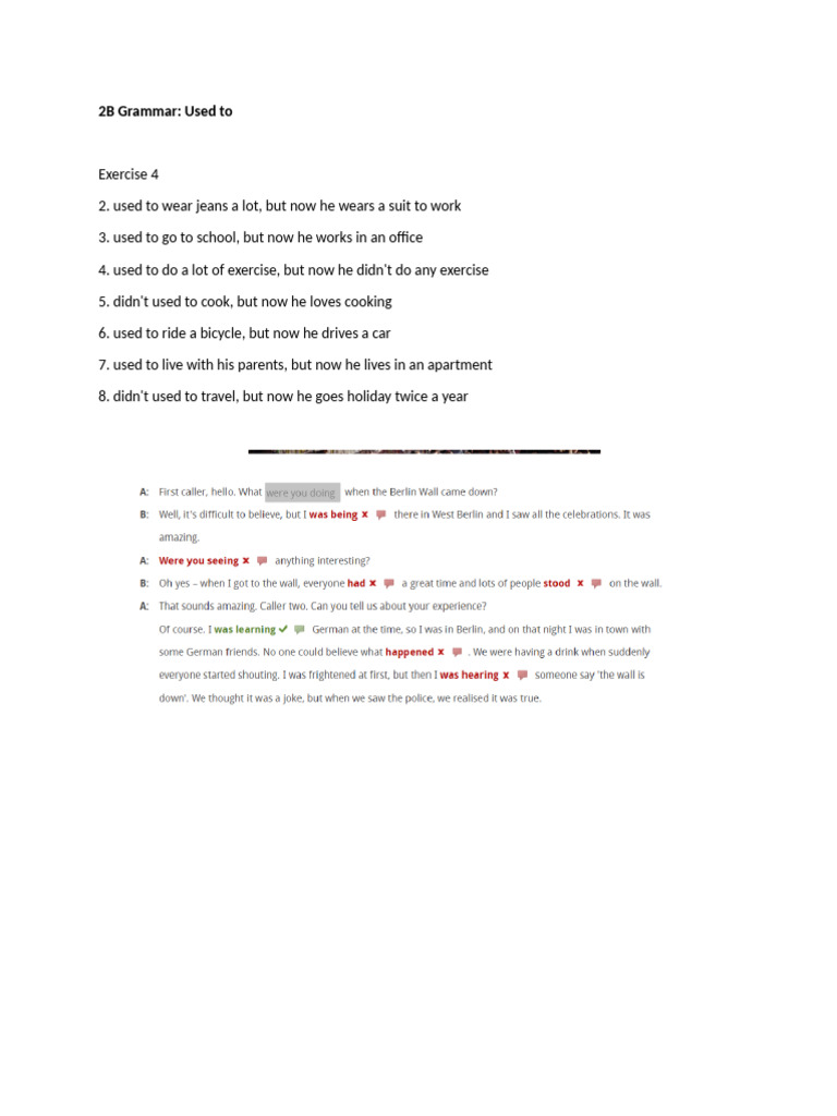 2B Grammar Used To | PDF