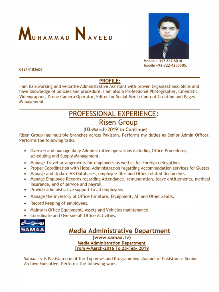 M. Naveed Haneef (Admin 2024) | PDF