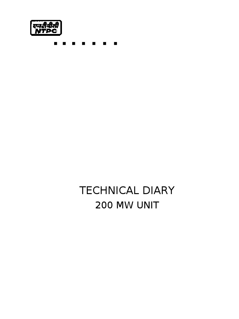 Technical Diary 200mw | PDF | Pump | Boiler