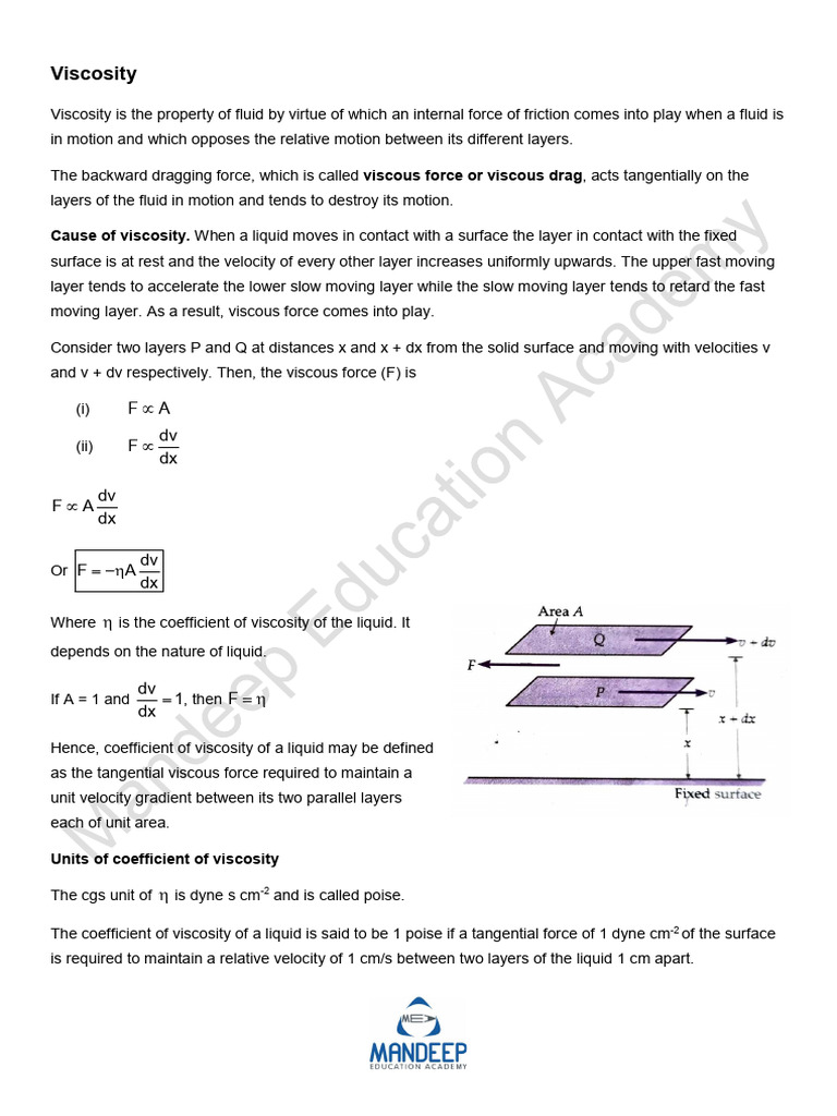 Viscosity | PDF