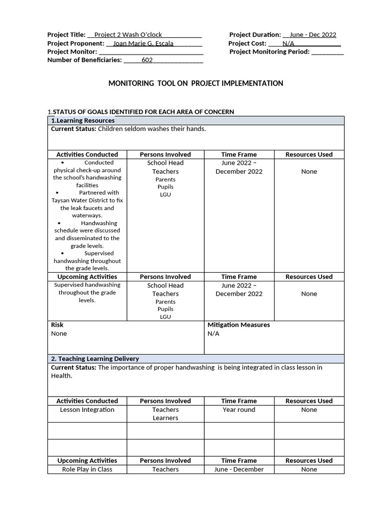 PROJECT Wash o clock-MONITORING-AND-EVALUATION-TOOL-ON-THE-STATUS-OF ...