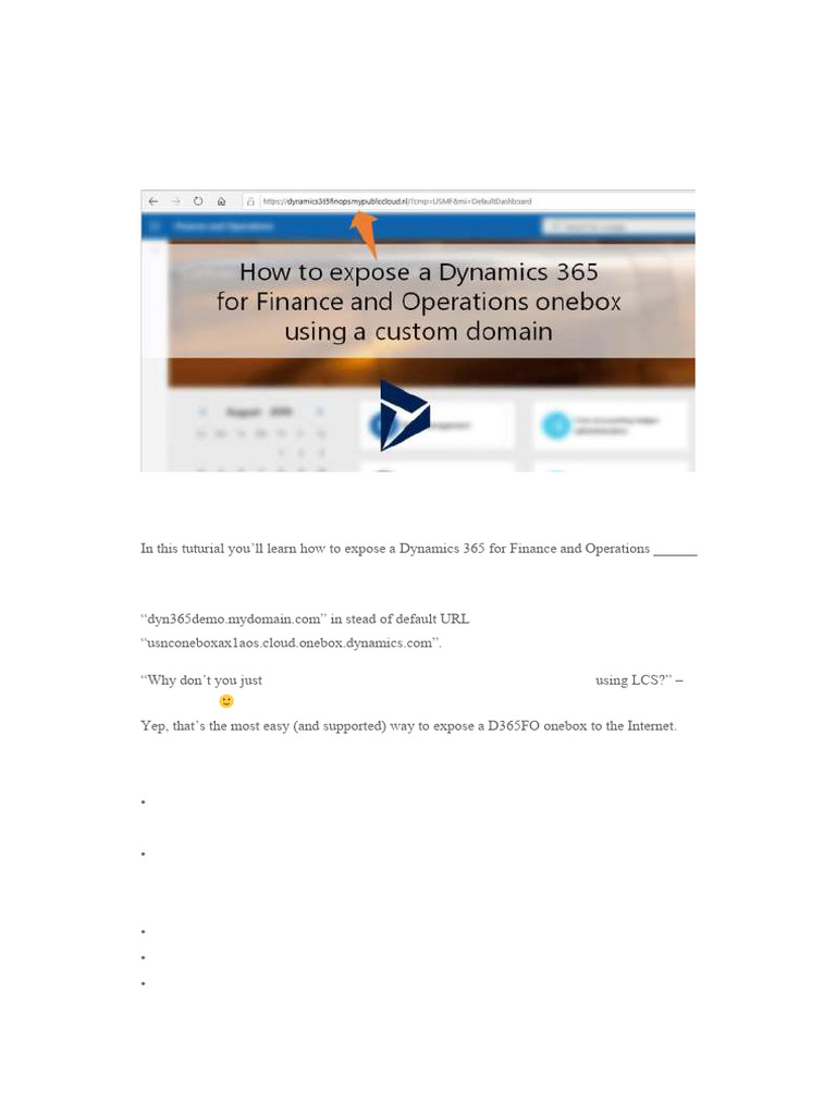 Custom Domain for D365 OneBox Access | PDF | Domain Name System ...