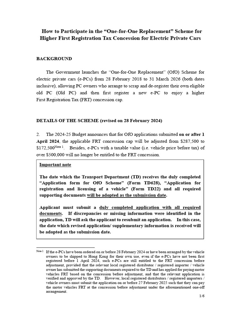 How To Participate in The OFO Scheme - Eng | PDF | Vehicles | Transport