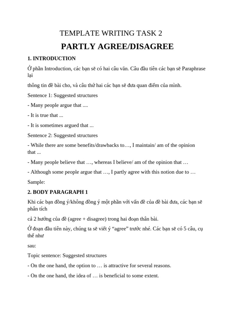 Template Writing Task 2 | PDF
