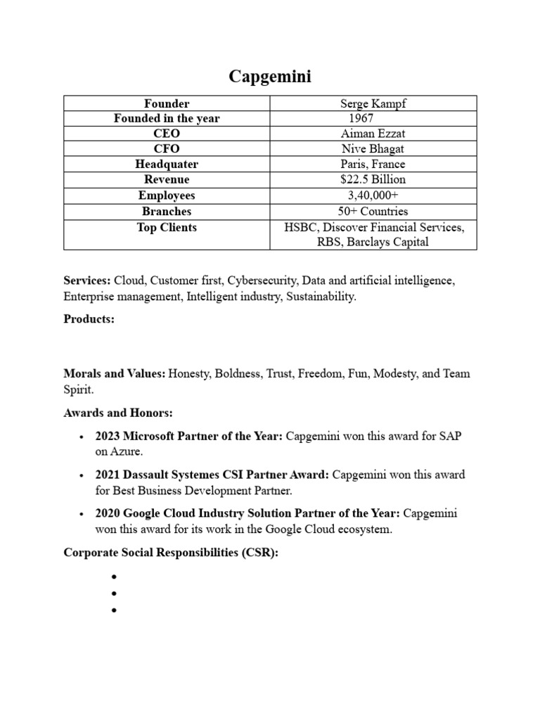 Capgemini | PDF