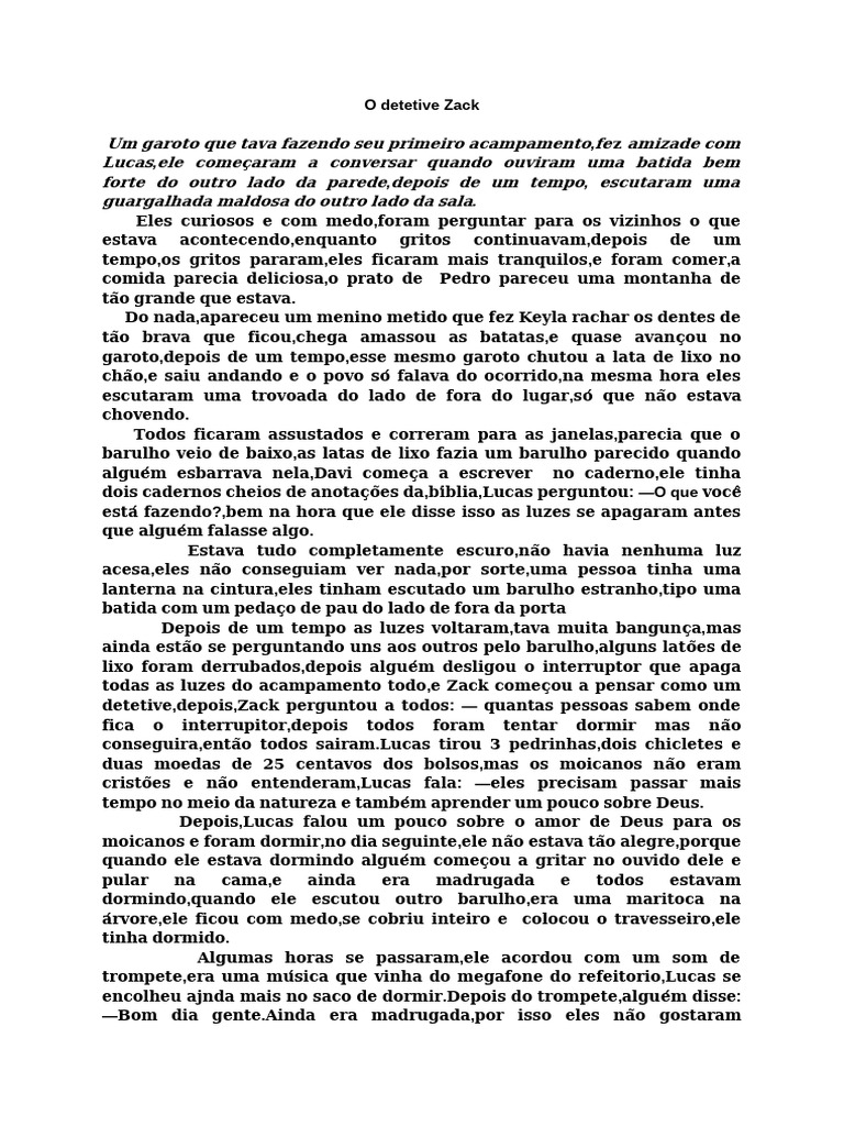 O Detetive Zack | PDF