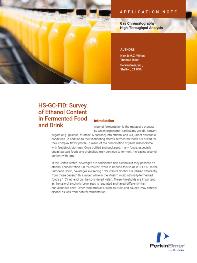 HS-GC-FID-Survey-of-Ethanol-Content-in-Fermented-Food-and-Drink | PDF ...