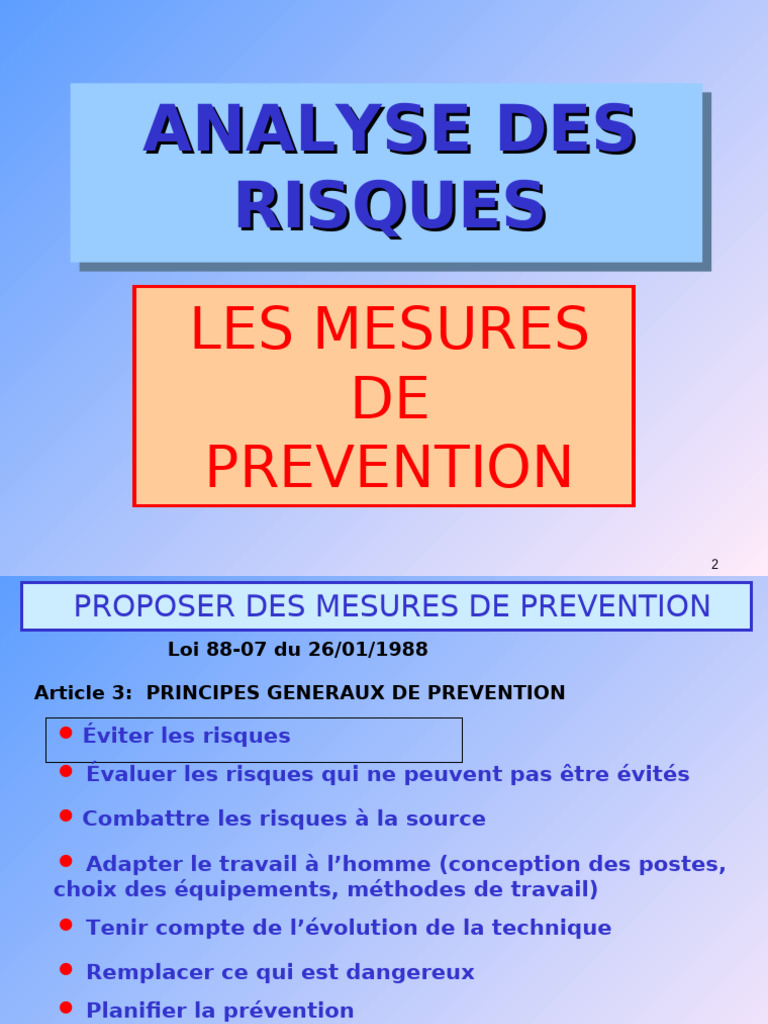Mesures de Prévention des Risques au Travail | PDF | Transport | Risque