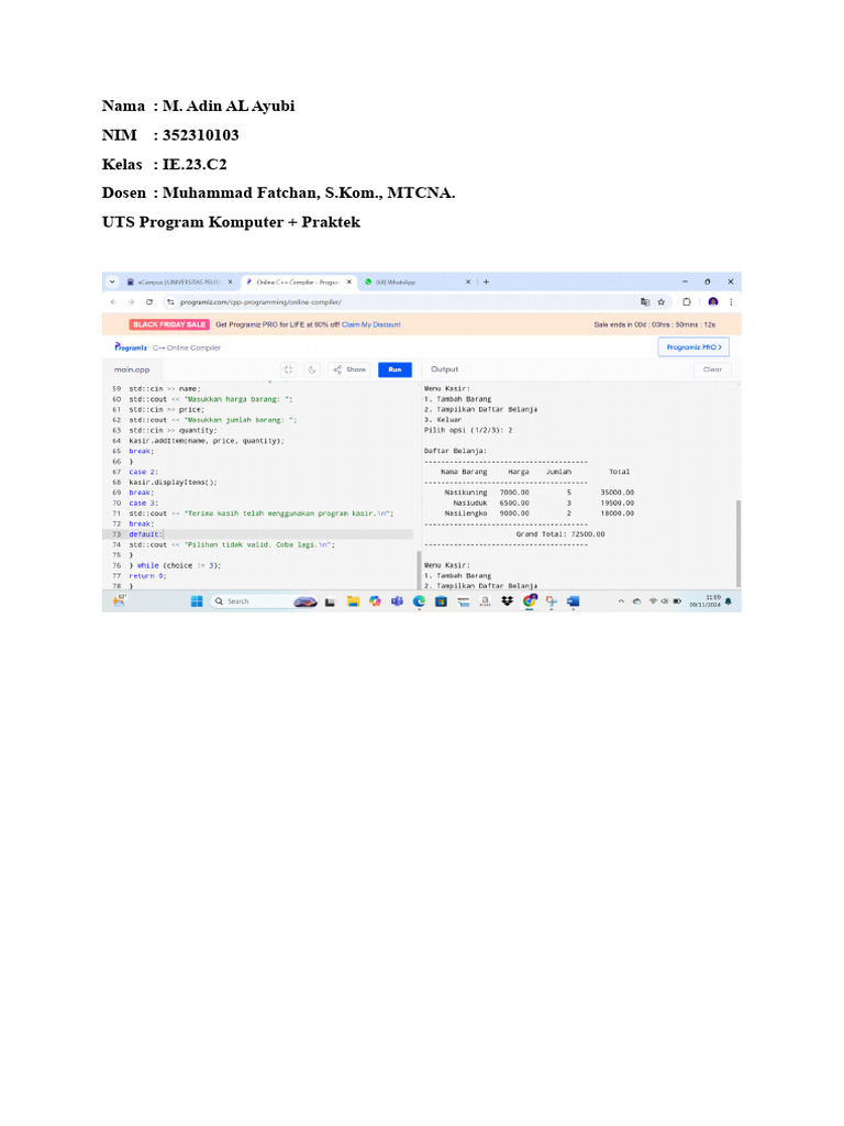 UTS KOMPUTER+PRAKTEK M. Adin Al Ayubi | PDF