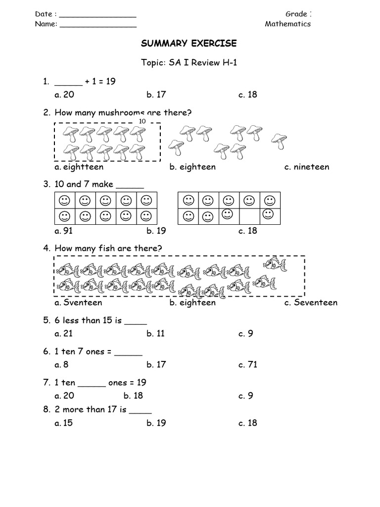 G1 Math - Sa I Summary Exercise H-1 | PDF | Shape | Vertex (Graph Theory)
