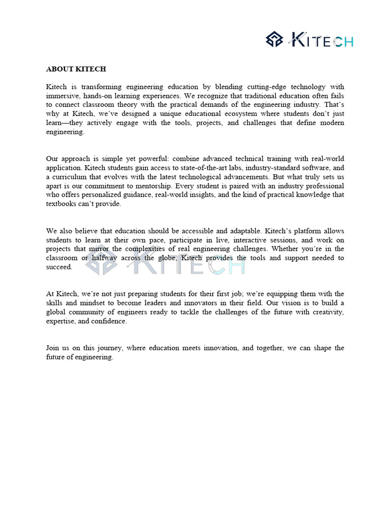 kitech jd | PDF | Innovation | Sales