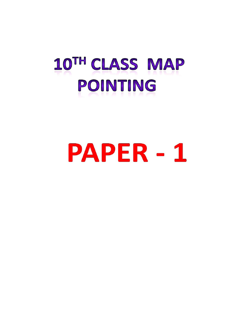 10TH Class Map Pointing PDF1-1 | PDF