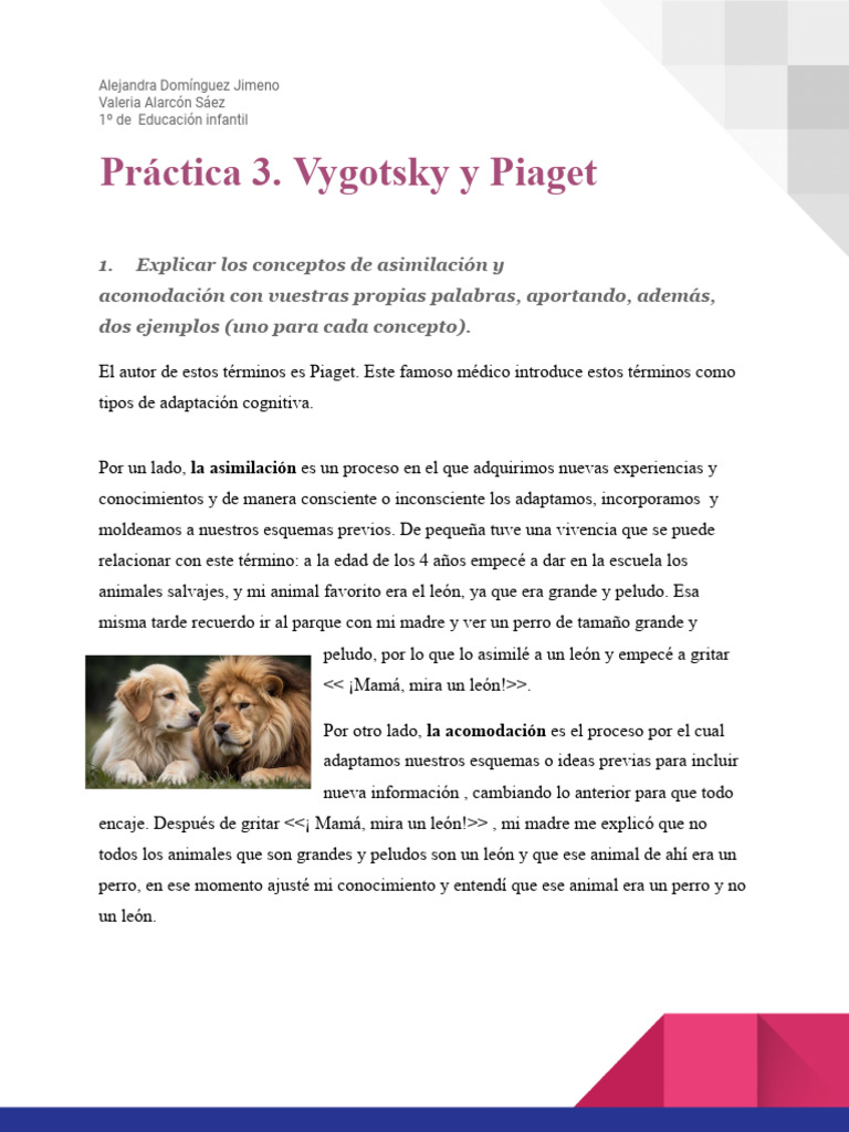 Piaget y Vygotsky: Teorías del Aprendizaje | PDF | Constructivismo (filosofía de la educación ...