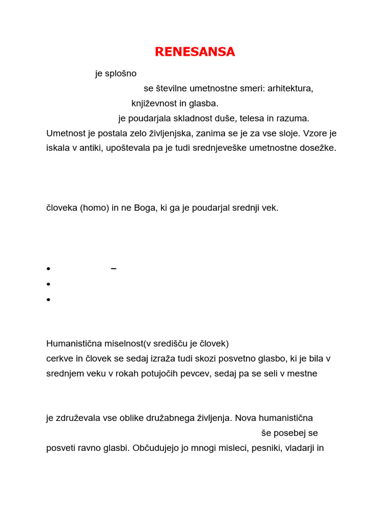RENESANSA | PDF