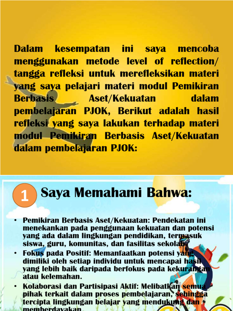 Refleksi Pembelajaran PJOK Berbasis Aset | PDF | Karier & Perkembangan