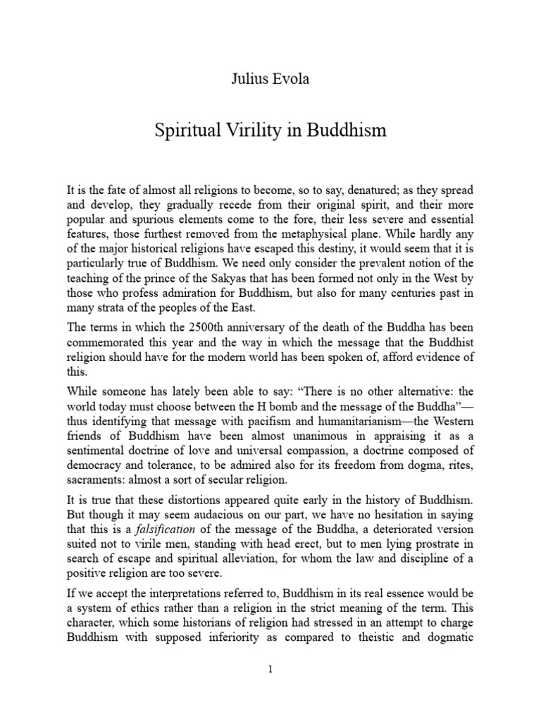 Evola - Spiritual Virility | PDF | Mahayana | Salvation