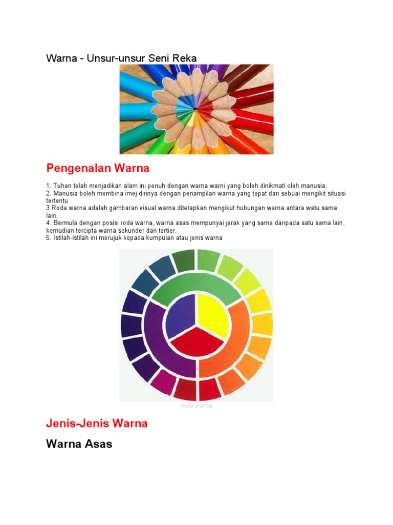 Unsur Seni Warna | PDF