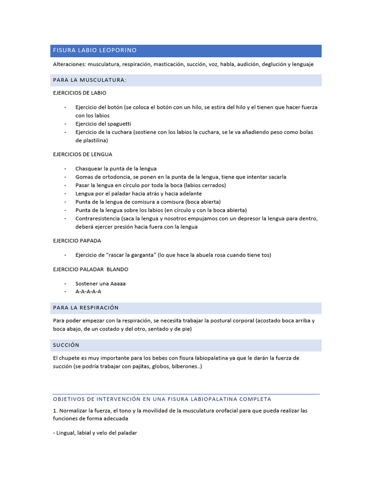Fisura Labio Leoporino | PDF | Artes del Lenguaje y Comunicación
