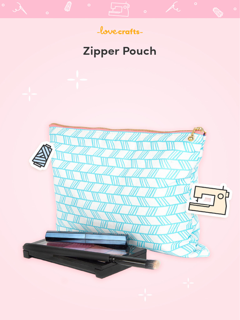 Zipper Pouch Pattern | PDF | Seam (Sewing) | Sewing