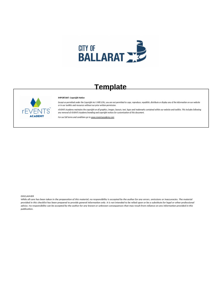 TEMPLATE Committee Structure, Responsibilites & Checklist | PDF | Copyright