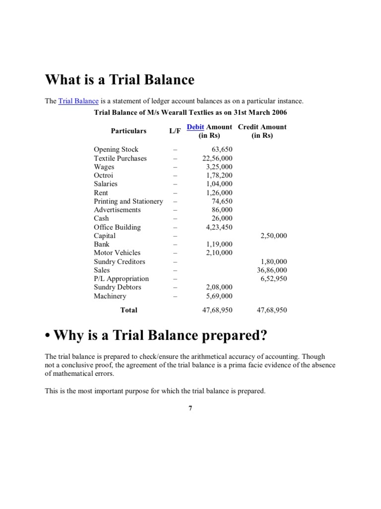 Trial Balance | Deferral | Debits And Credits