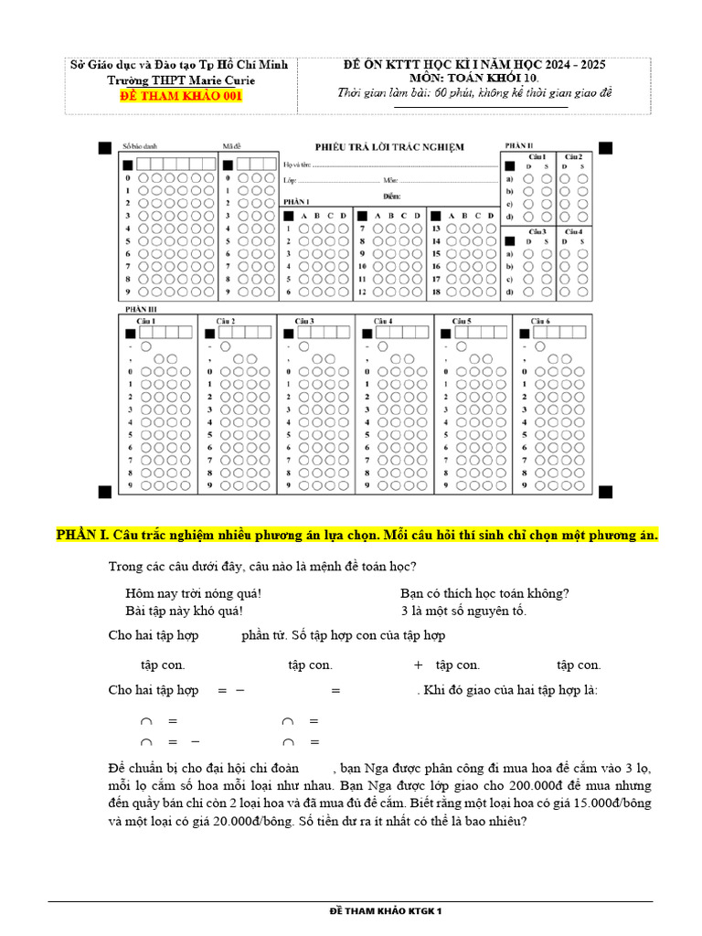On Tap Kiem Tra Giua Ky 1 - K10 GUI LOP | PDF