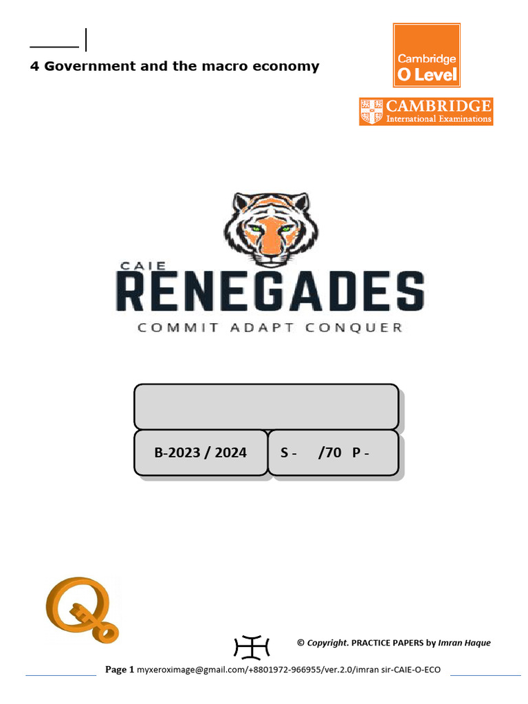 4-MCQ-QA (1) | PDF | Taxes | Inflation