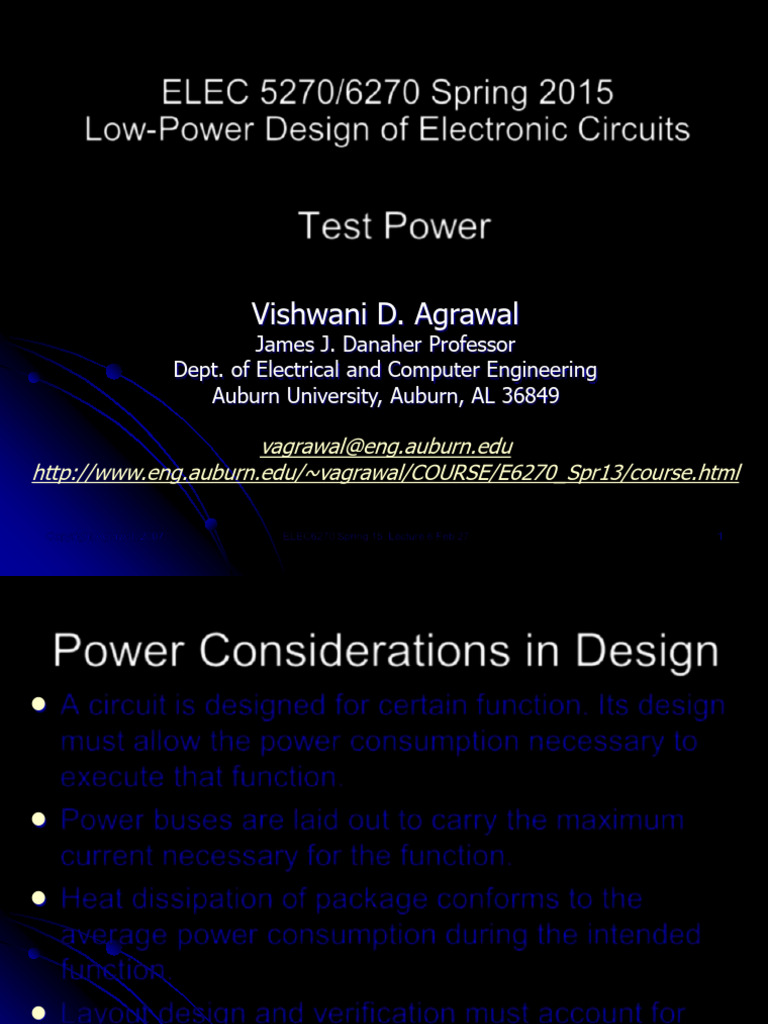 Low Power Design of VLSI Circuits 1726738185 | PDF | Computer ...