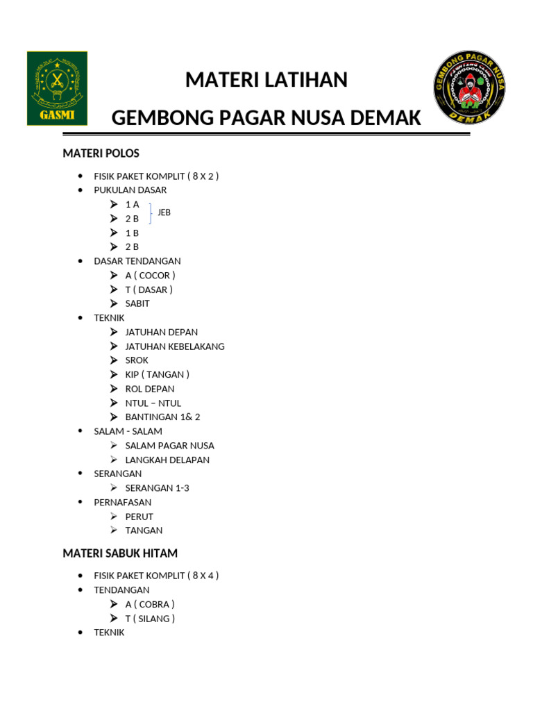 Materi Latihan | PDF
