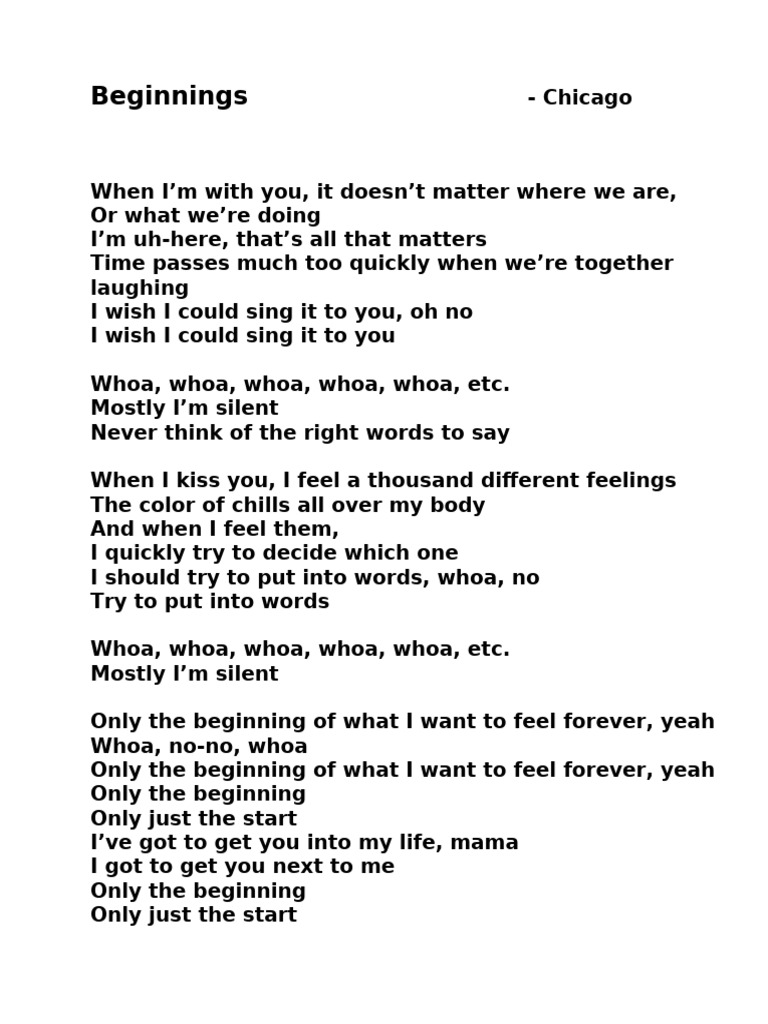 Beginnings [Chicago] | PDF