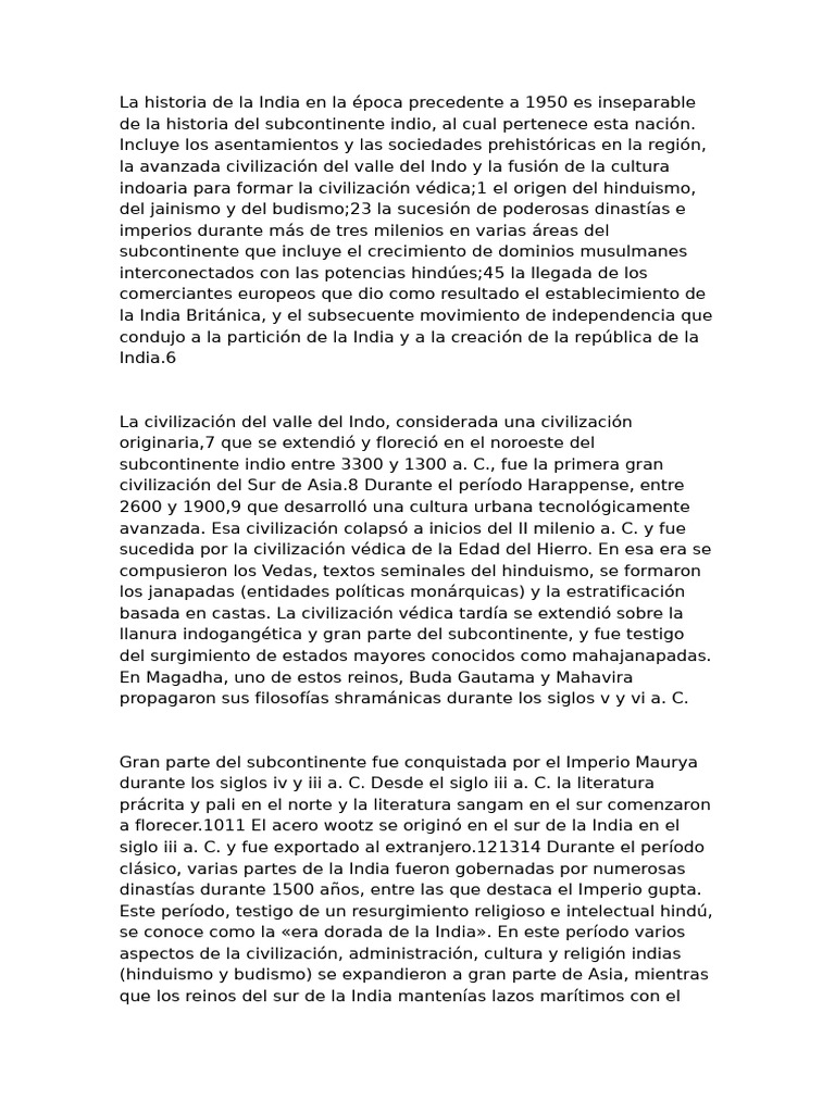 La Historia de La India | PDF | Vedas