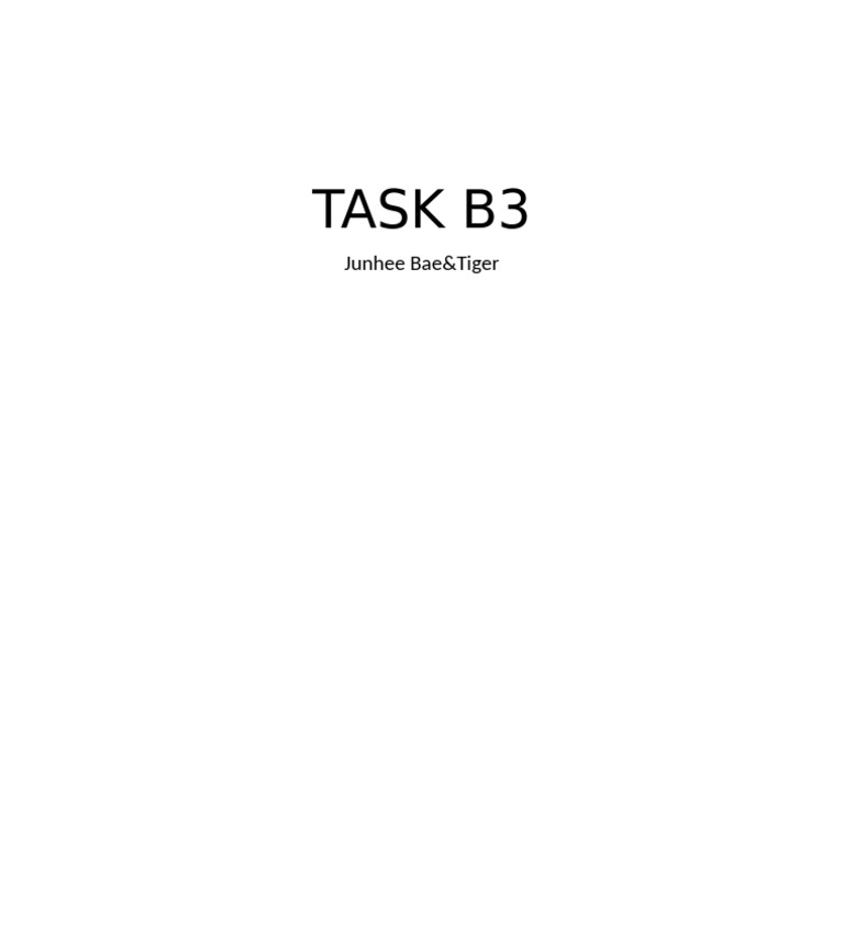 B3 Task | PDF