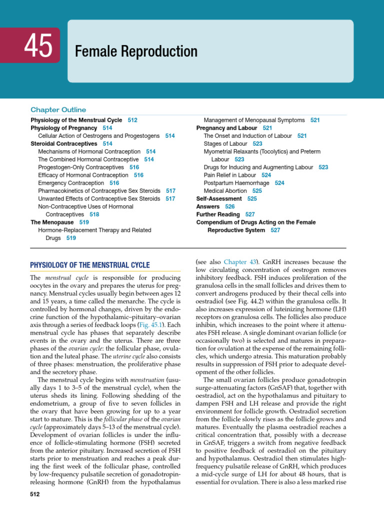 Female Reproductive Health Guide | PDF | Menstrual Cycle | Luteinizing ...