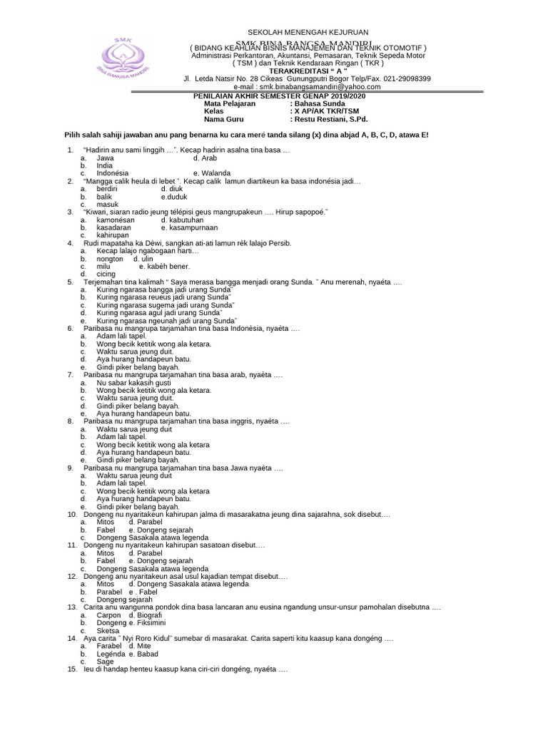 PAS Basun BISMEN TEKNIK | PDF