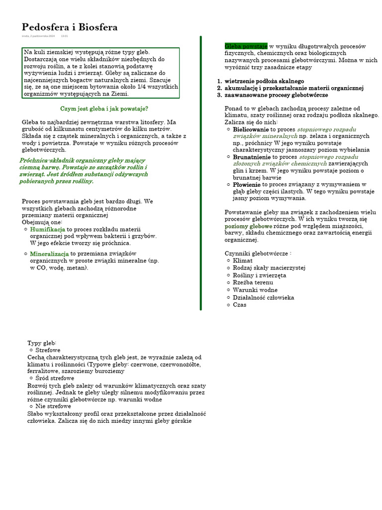 Pedosfera I Biosfera | PDF