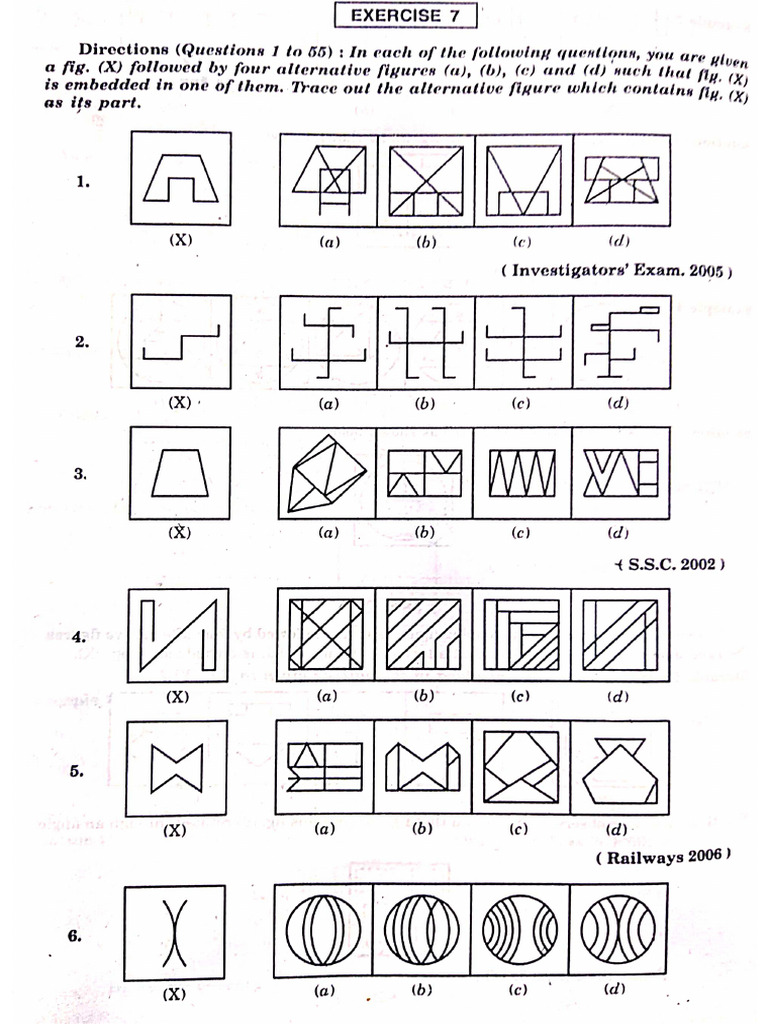 REASONING (Spotting Out The Embedded Figure) | PDF