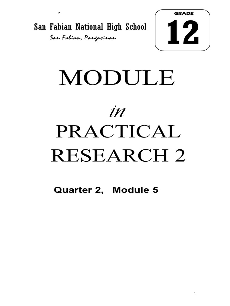 Module 5 in Practical Research 2 | PDF | Statistics | Descriptive ...