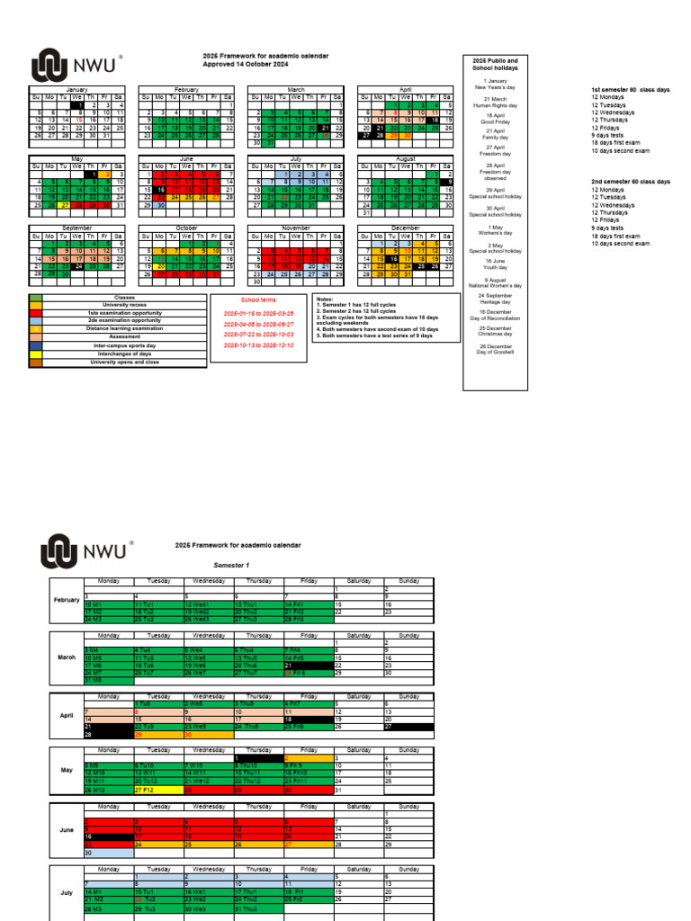 2024.10.14 - Framework For Academic Calendar 2025 - Approved by Exco ...