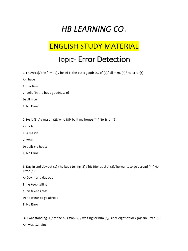 HBLC English Notes | PDF | Grammatical Number | Pronoun