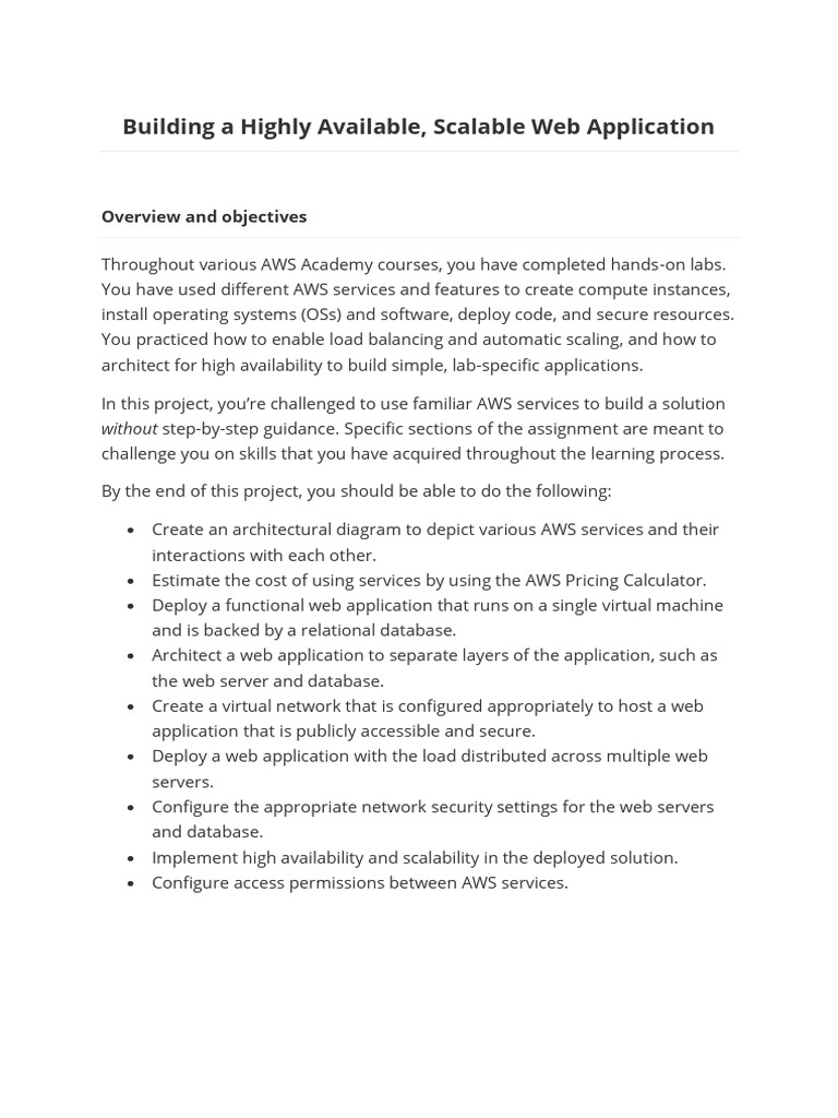 AWS Cloud Web App Architecture | PDF | Cloud Computing | Amazon Web Services