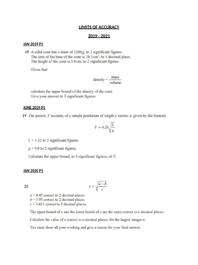 Limits of Accuracy | PDF