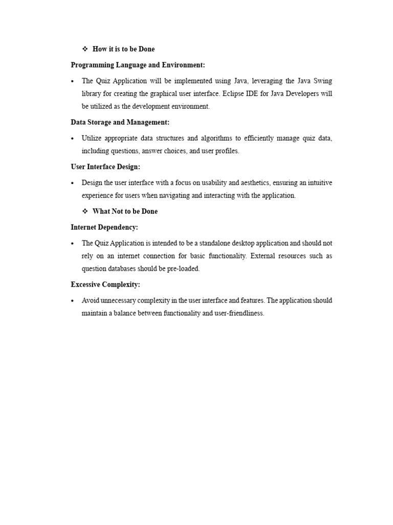 Quiz Application Using Java | PDF | Usability | Java (Programming Language)