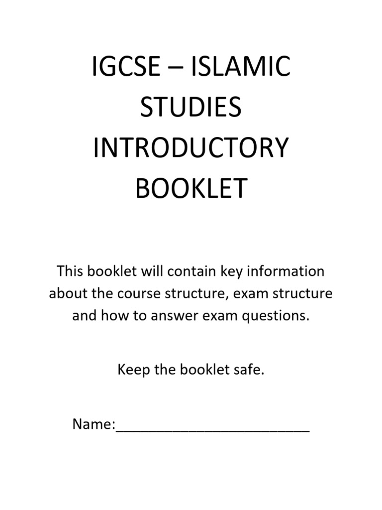 IGCSE New Starter Booklet For Islamic Studies | PDF | Muhammad | Quran