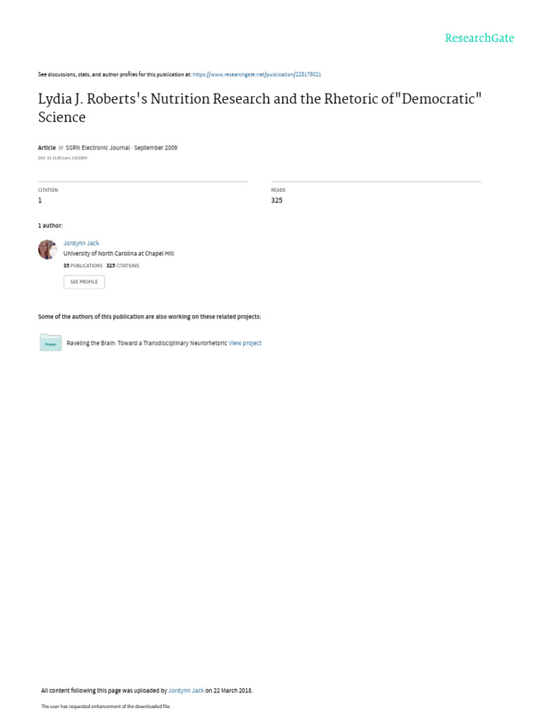 SSRN Id1525899 | PDF | Science | Rhetoric